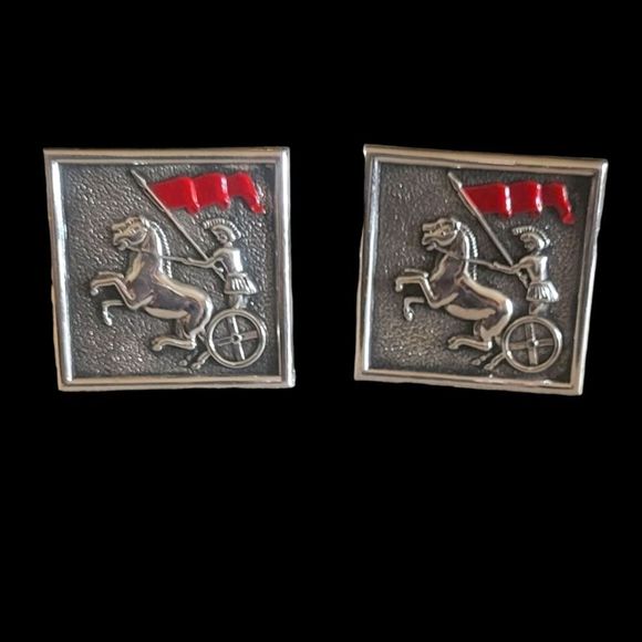 SWANK | Accessories | Vtg95smedieval Knight Horseman On Chariot Mens ...